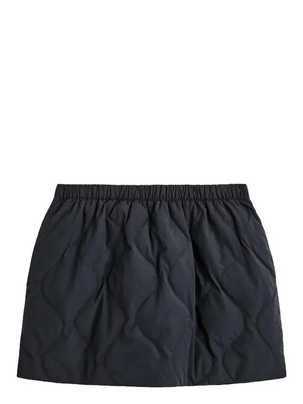 Cos Quilted Down Mini Skirt - Navy