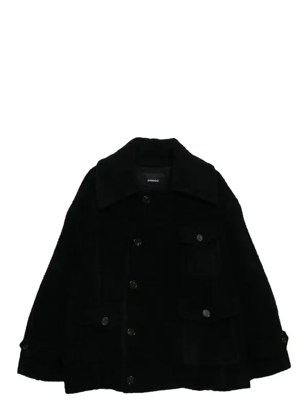 SONGZIO Curved Bell Coat - Black