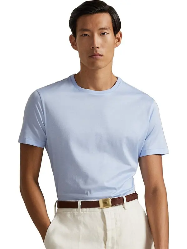Ralph Lauren Standard Fit Lisle T-shirt - Office Blue