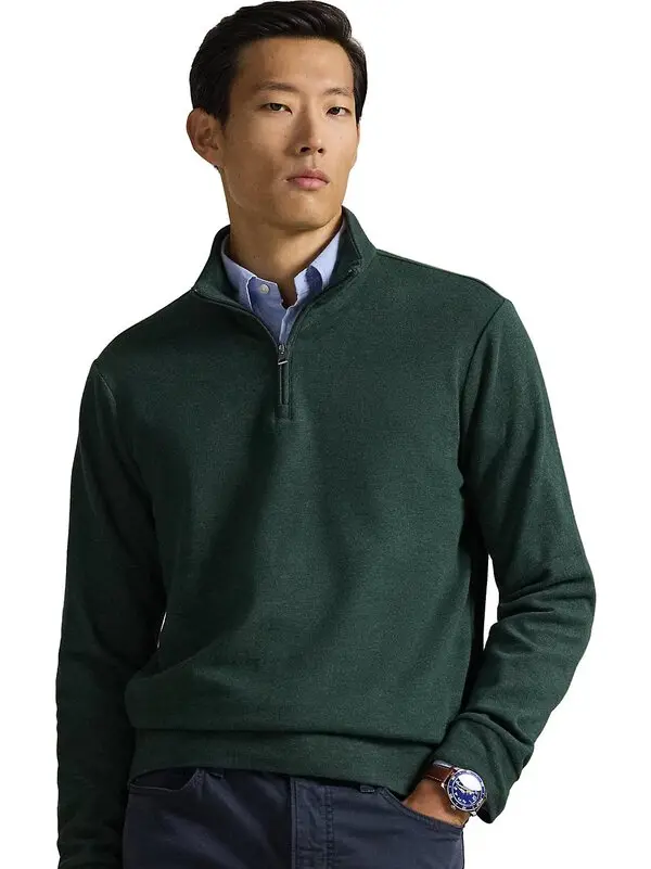 Ralph Lauren Textured Quarter-zip Pullover - Scotch Pine Heather