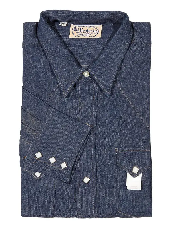 Ralph Lauren 1940s Denim Western Shirt - Blue