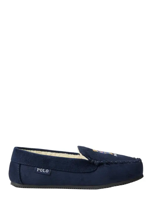 Ralph Lauren Polo Bear Faux-shearling Slipper - Navy