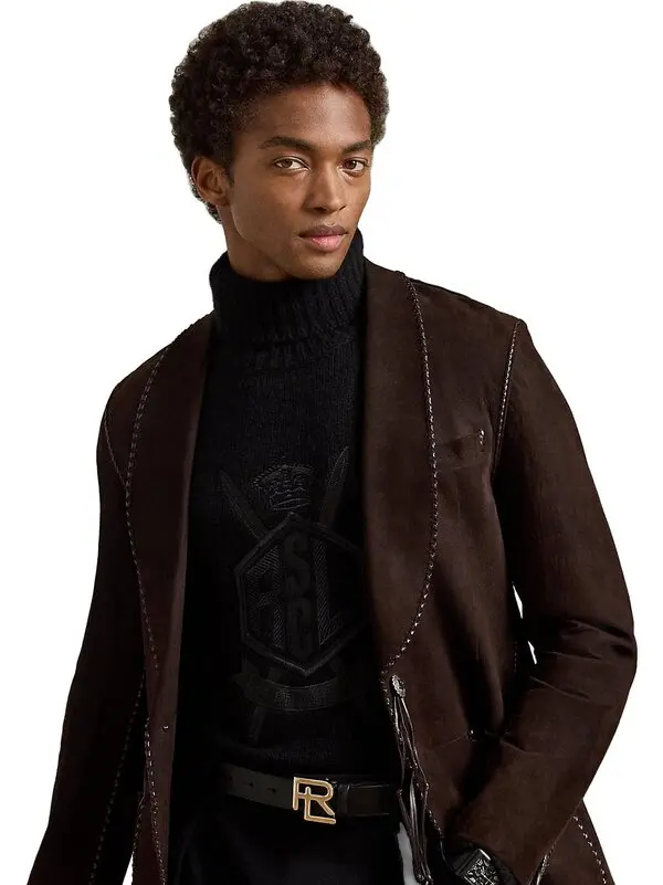Ralph Lauren Kent Hand-tailored Suede Western Jacket - Brown