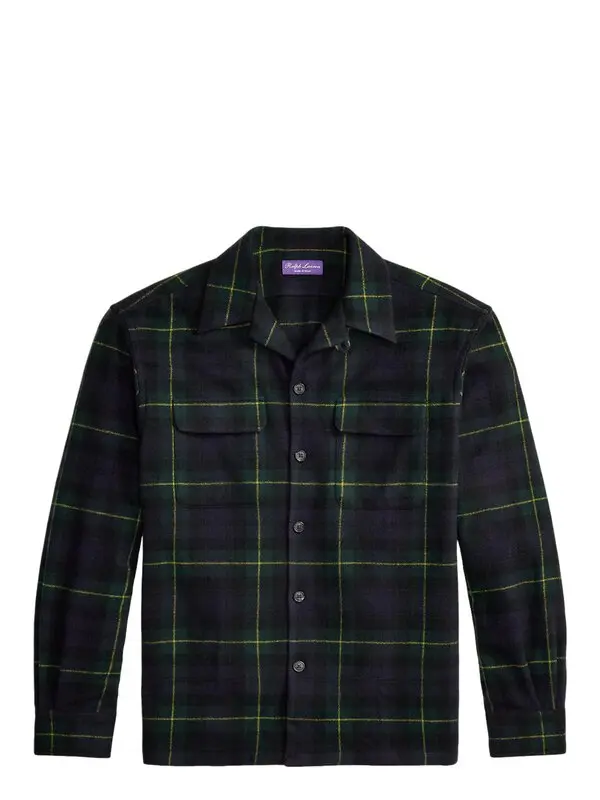 Ralph Lauren Plaid Cashmere Camp Shirt - Gordon Tartan