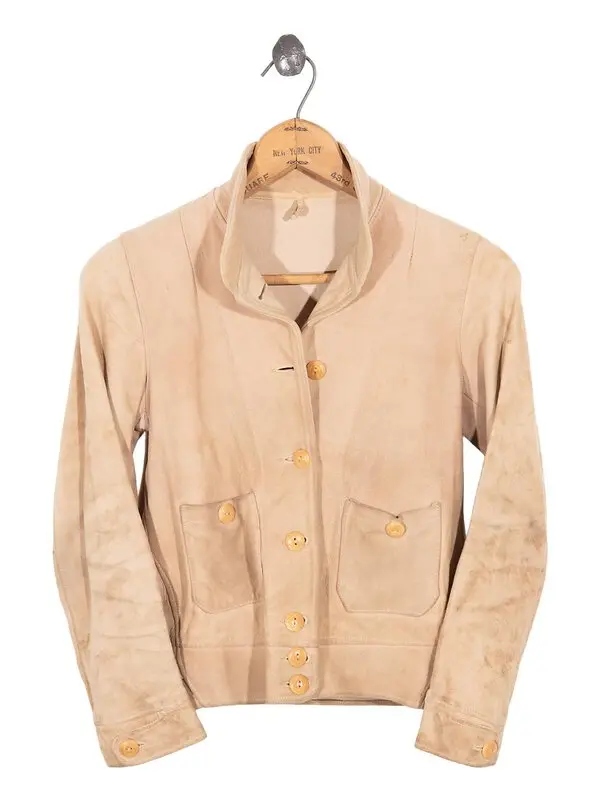 Ralph Lauren 1930s Suede Newsboy Jacket - Beige