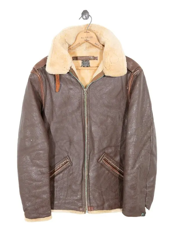Ralph Lauren B-9 Shearling-lined Leather Flight Jacket - Brown