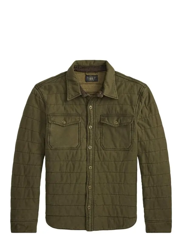 Ralph Lauren Quilted Jersey Overshirt - Olive Drab
