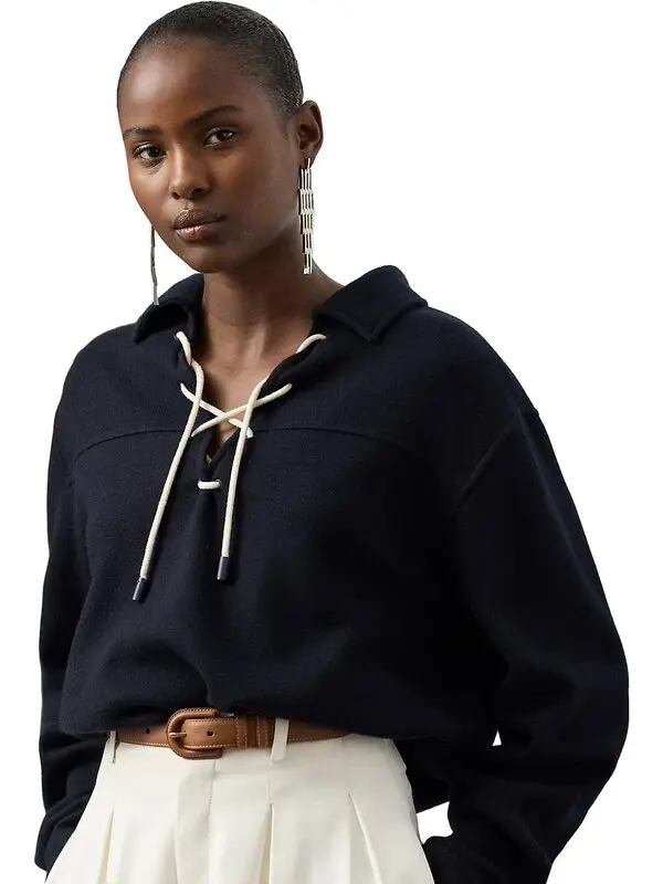 Ralph Lauren Felted Cashmere Jersey Sweatshirt - Icon Navy