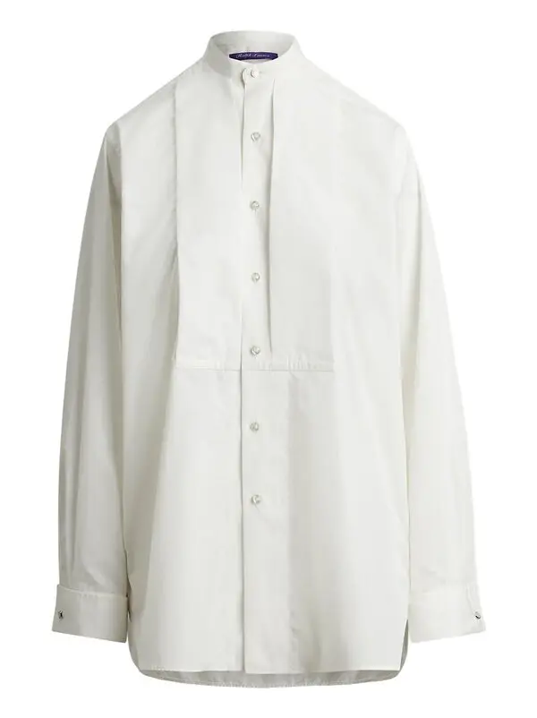 Ralph Lauren Kirstin Cotton Broadcloth Shirt - White
