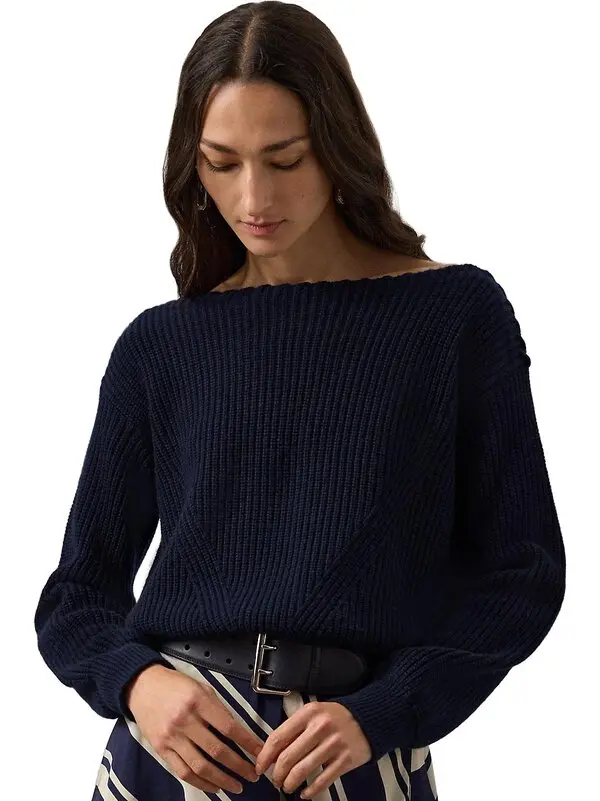 Ralph Lauren Cashmere Boatneck Sweater - Icon Navy