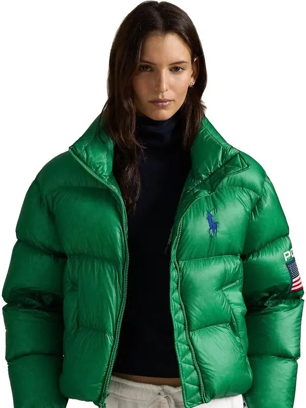 Ralph Lauren Flag Down Puffer Jacket - Billiard