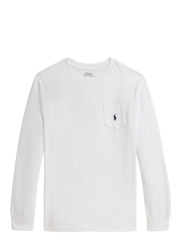 Ralph Lauren Triple-pony Cotton Long-sleeve Tee - White