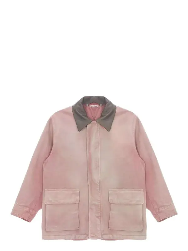 Auralee Contrasting-collar Jacket - Pink