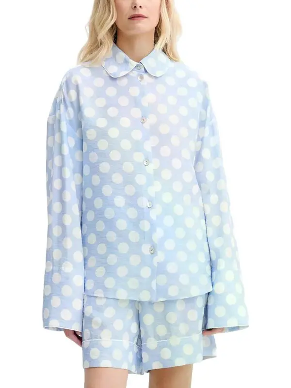 Sleeper Polka-dot Shirt And Shorts Set - Blue