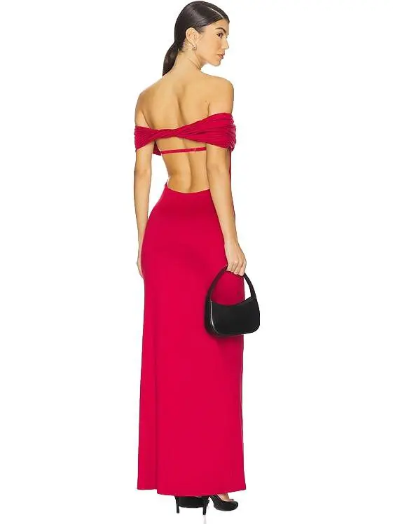 NIA Evangeline Dress - Crimson