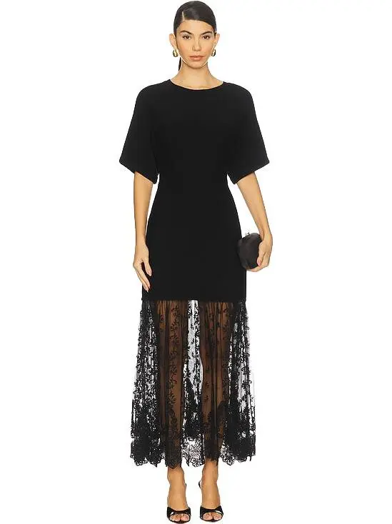 Sea Diane Lace Combo Dress - Black