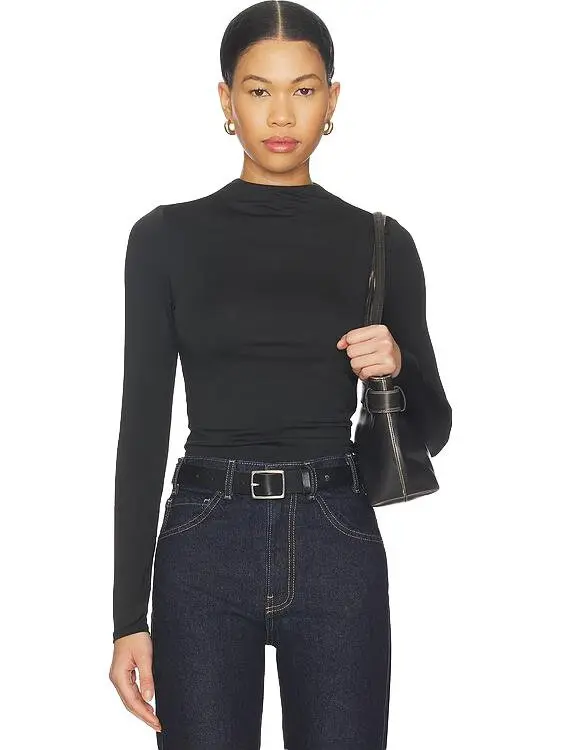 ALL THE WAYS Calliope Mock Neck Top - Black