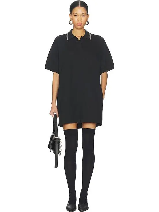 Alexander Wang Relaxed Mini Polo Dress - Black