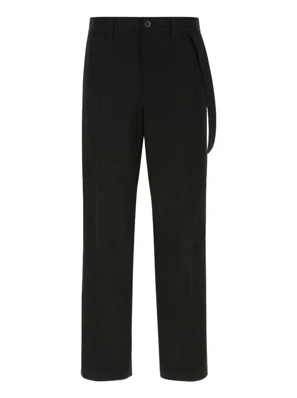Burberry Wide-leg Cotton Pants - Black