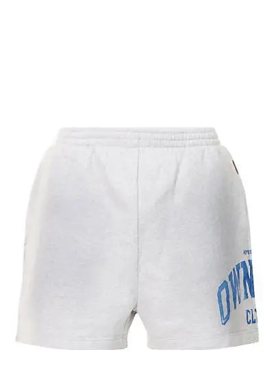 REPRESENT Graphic-print Cotton Shorts - Sprayed Ice Grey Marl