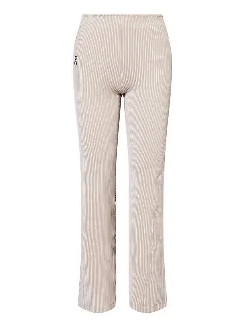 On Ribbed Stretch-woven Trousers - Desert