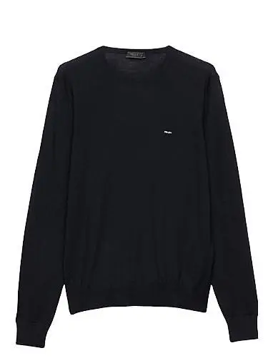 Prada Superfine Wool Crew-neck Jumper - Blue