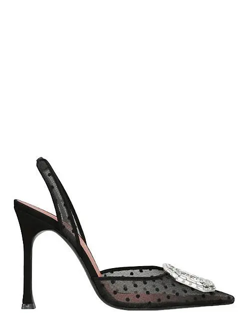 Amina Muaddi Camelia 105 Mesh Courts - Black