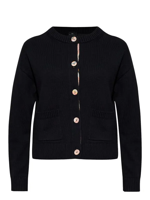 Paul Smith Cardigan With Pockets - Black