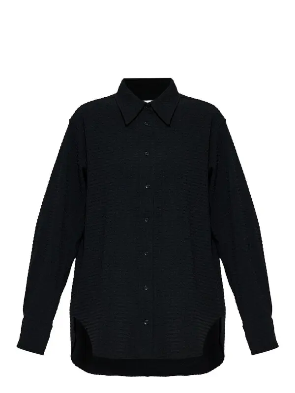 Hunza G Oversized Textured Shirt - Black