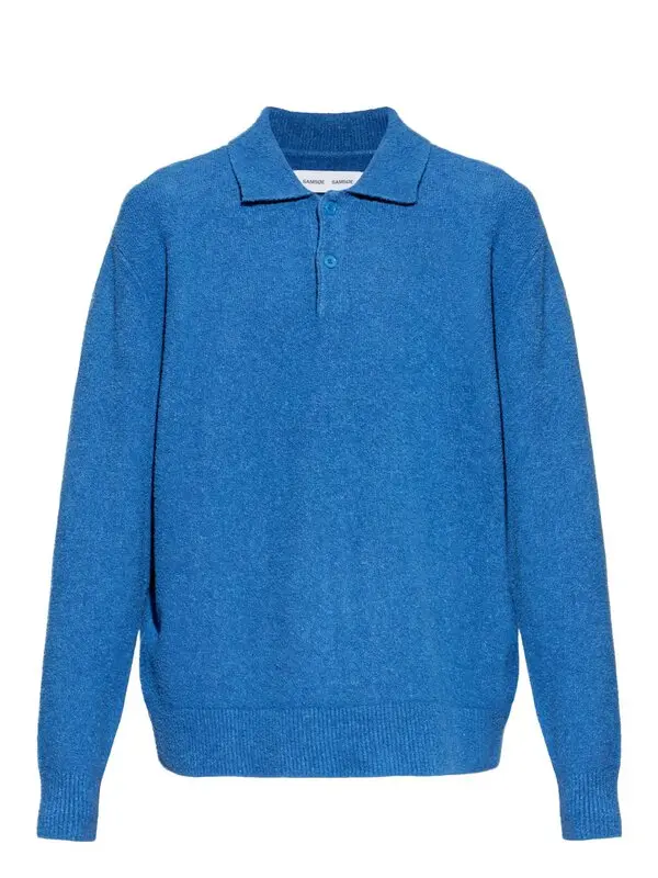 SAMSØE SAMSØE Sanino Collared Sweater - Blue