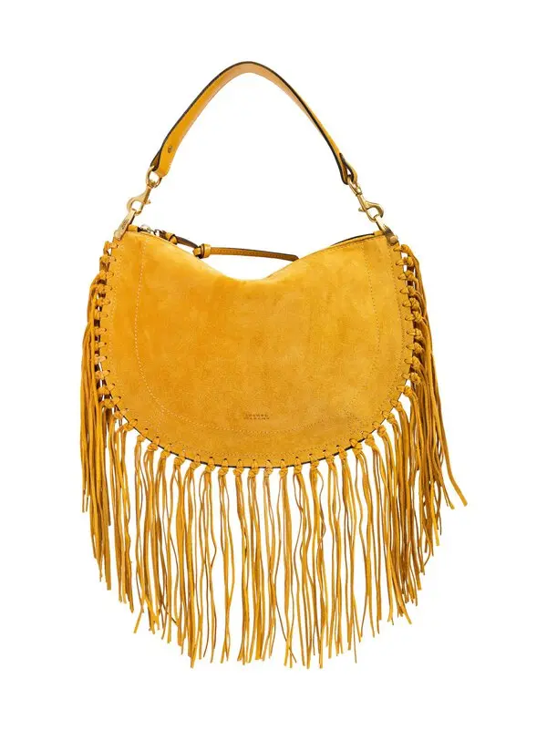Isabel Marant Oskan Soft Zip Suede Shoulder Bag - Yellow