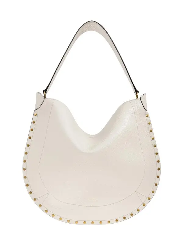Isabel Marant Leather Hobo Shoulder Bag - Cream