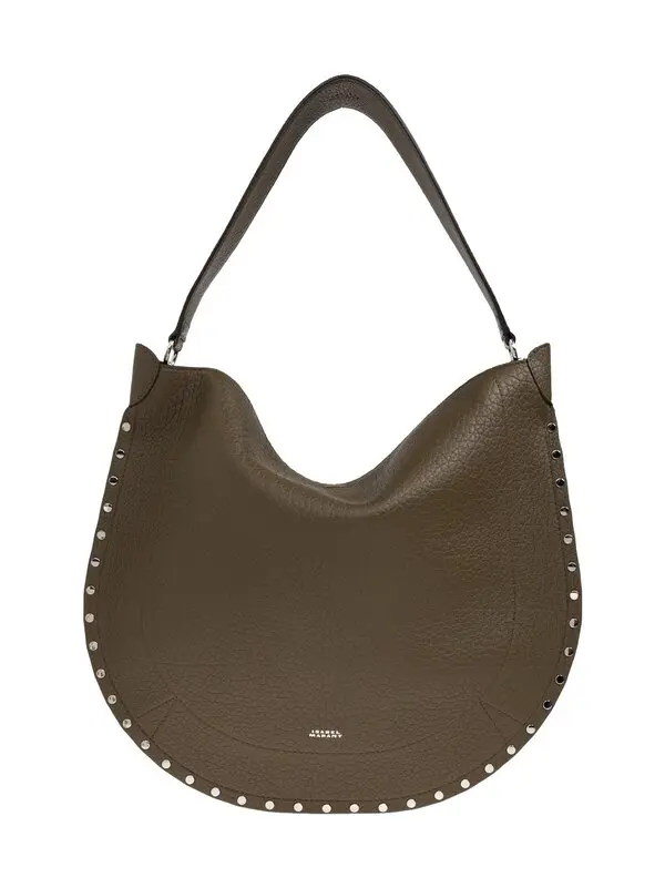 Isabel Marant Leather Hobo Shoulder Bag - Green