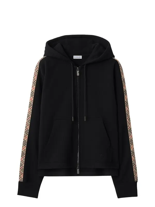 Burberry Cotton Zip-up Hoodie - Black