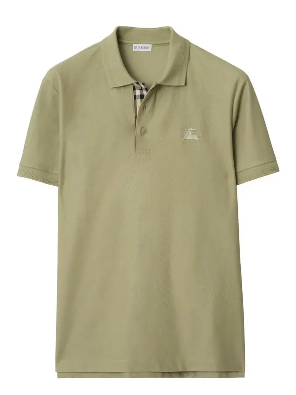 Burberry Cotton Ekd-embroidered Polo Shirt - Green