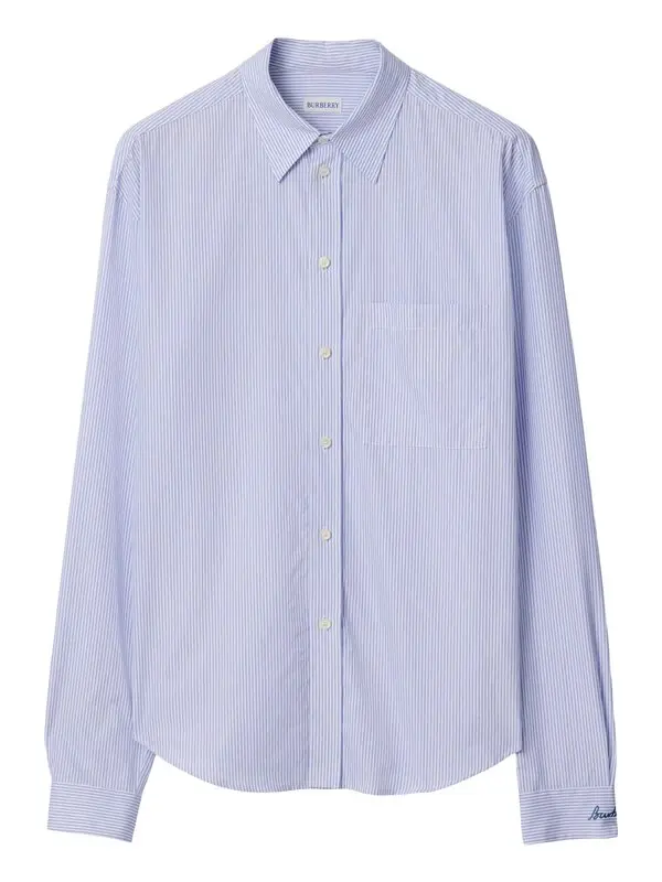 Burberry Cotton Poplin Stripe Shirt - White