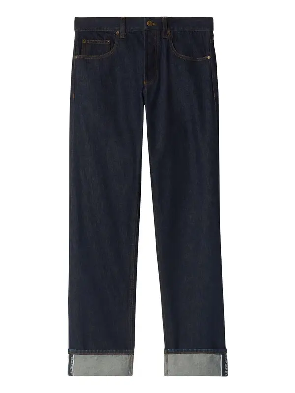 Burberry Selvedge Denim Straight Jeans - Navy