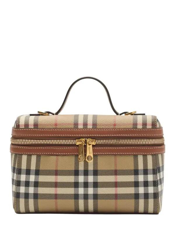 Burberry Check Crossbody Bag - Brown