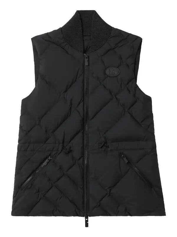 Burberry Check-stitch Down Gilet - Black