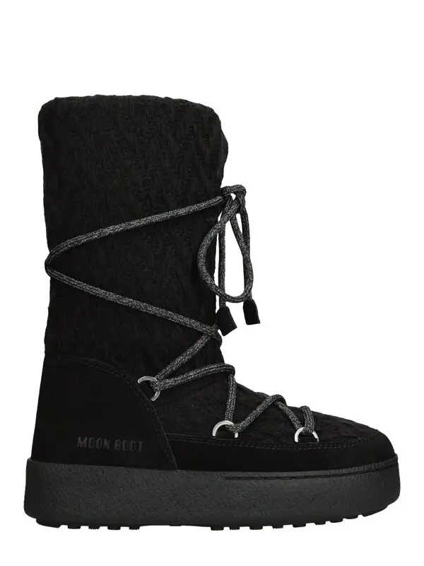 Moon Boot X Guest In Residence Ltrack Knitted Boots - Black