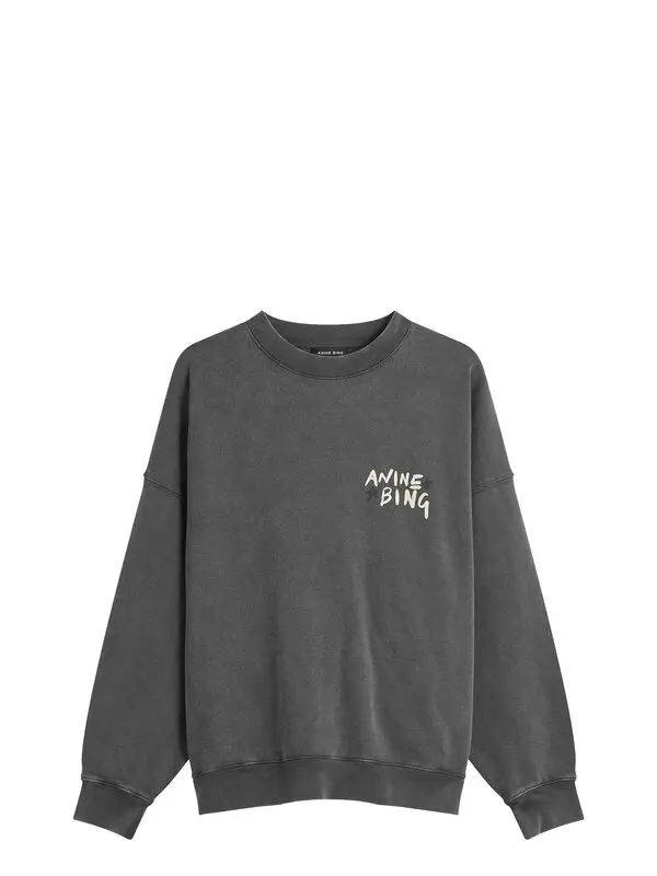 ANINE BING Miles Sweatshirt - Washed Black