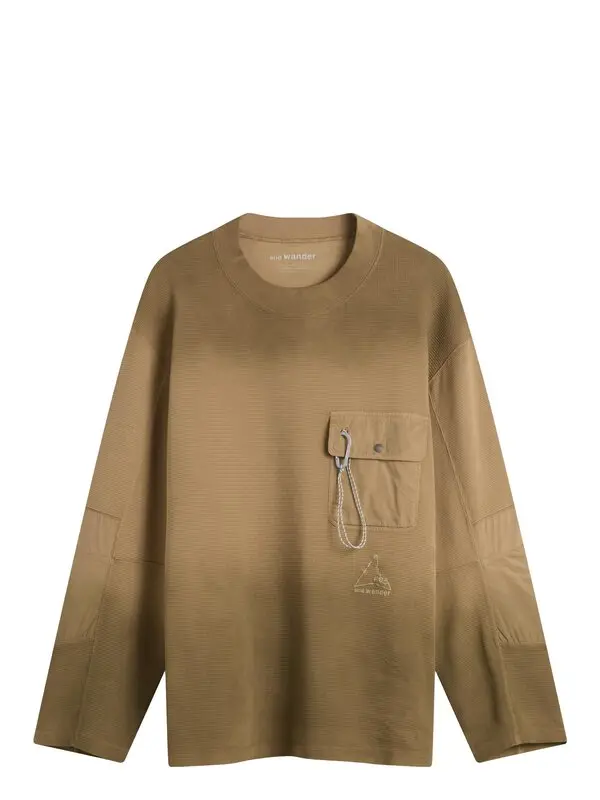 ROA X And Wander Garment-dyed Long Sleeve - Beige
