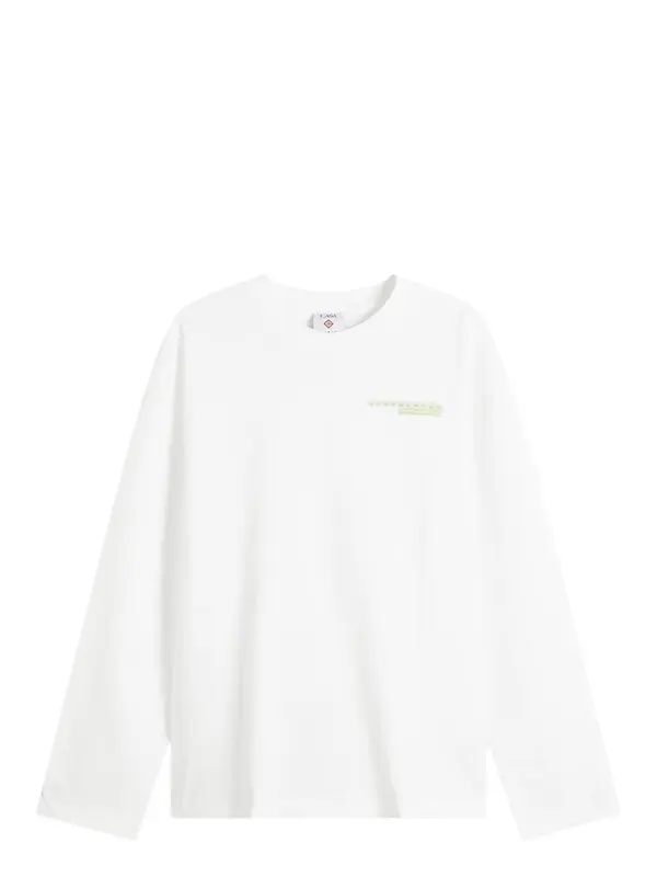 Casablanca Glitch Orchid Long Sleeve T-shirt - White