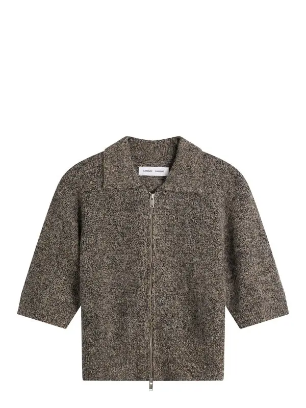 SAMSØE SAMSØE Sakelsie Hairy Knit Cardigan - Fossil Melange