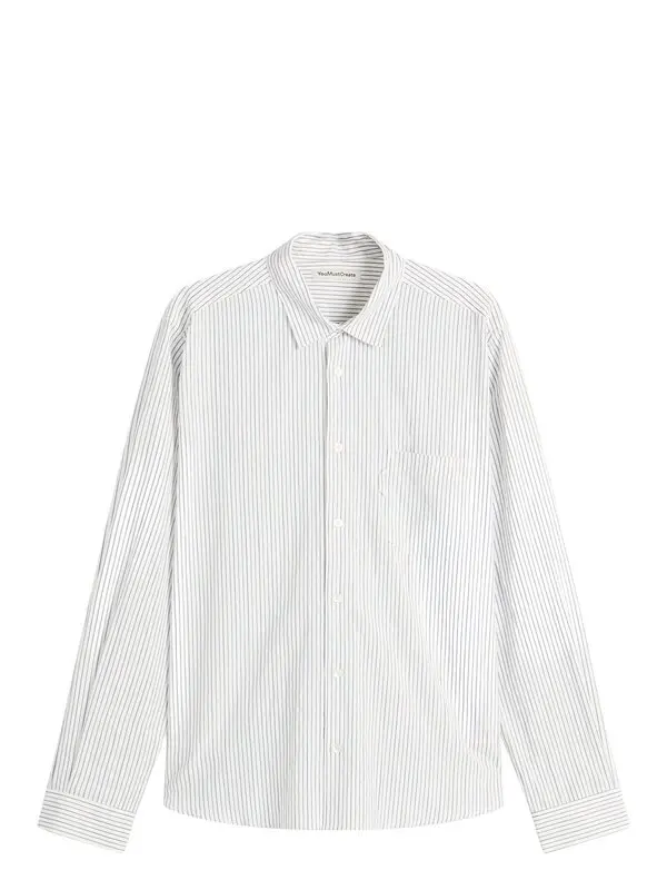 You Must Create Curtis Stripe Shirt - Natural/navy