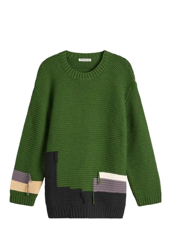 You Must Create Flint Crew Pullover - Green