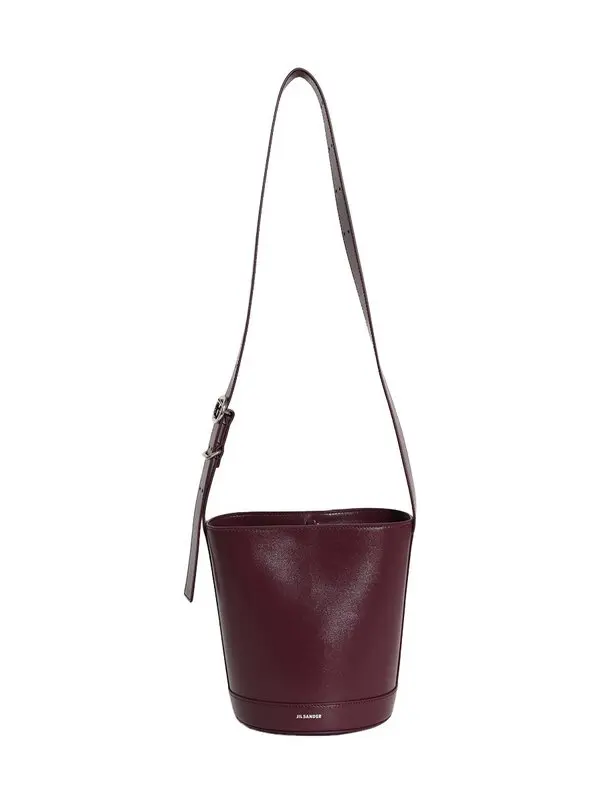 JIL SANDER Cannolo Bucket Bag - Red