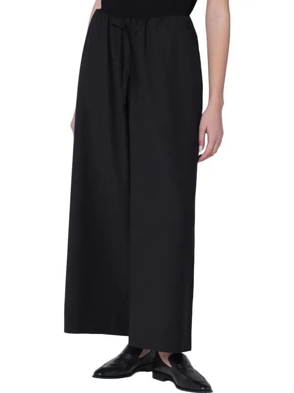 TOTEME Wide-leg Wool Trousers - Black