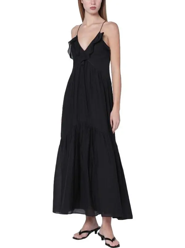 Isabel Marant Vasma Cotton-voile Dress - Black