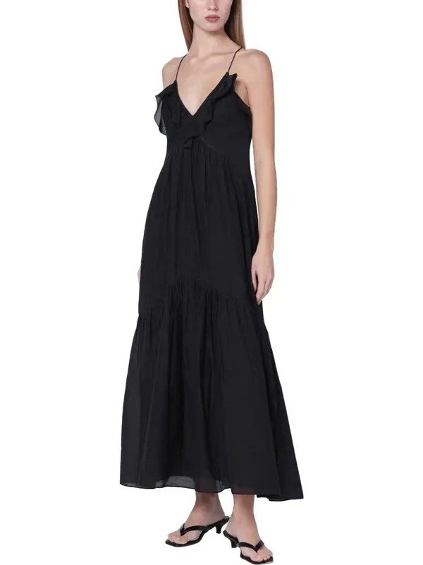 Isabel Marant Vasma Cotton-voile Dress - Black